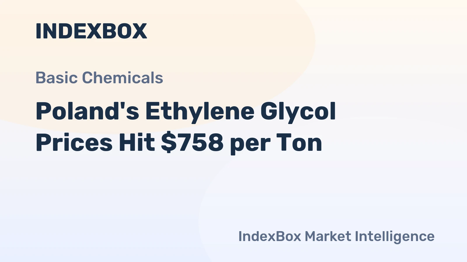 Poland's Ethylene Glycol Prices Hit $758 per Ton