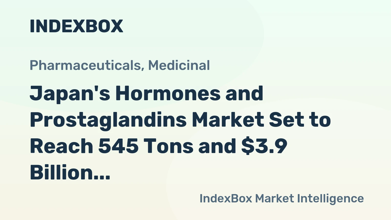Japan's Hormones and Prostaglandins Market Set to Reach 545 Tons and $3.9 Billion