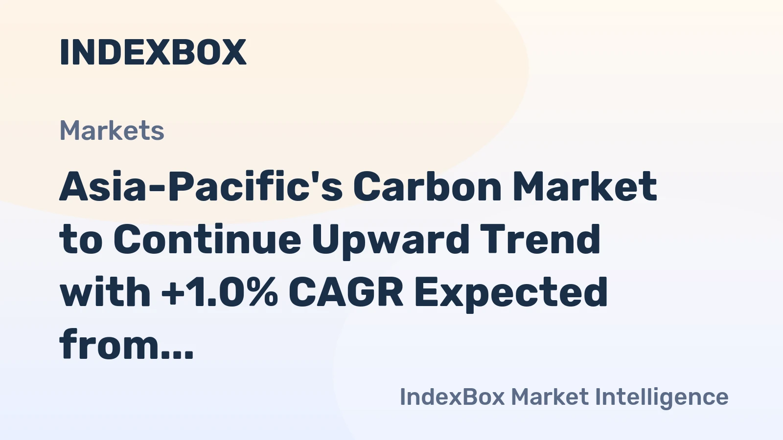 Asia-Pacific's Carbon Market to Continue Upward Trend with +1.0% CAGR Expected from 2024 to 2035