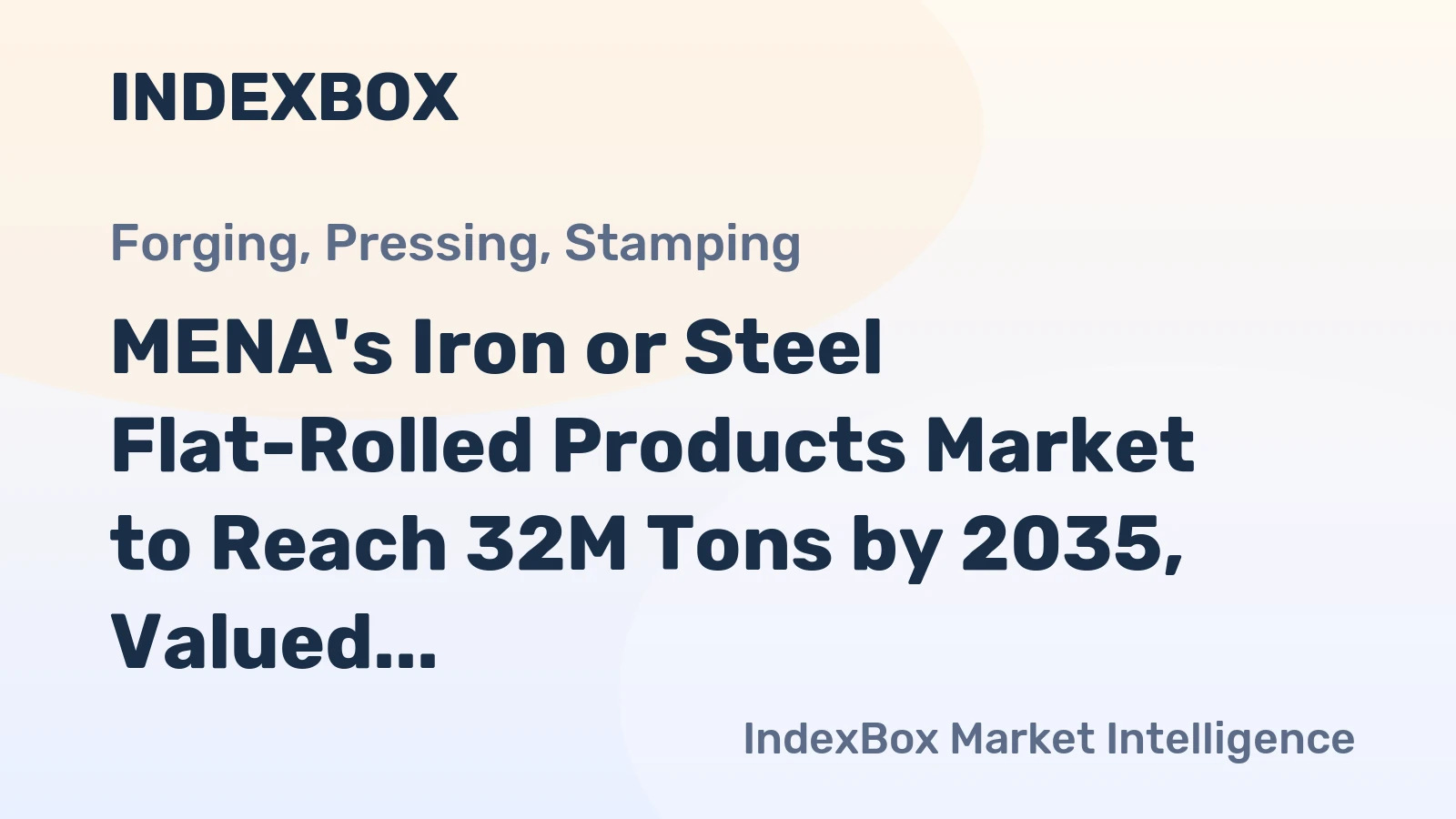 MENA's Iron or Steel Flat-Rolled Products Market to Reach 32M Tons by 2035, Valued at $27.3B