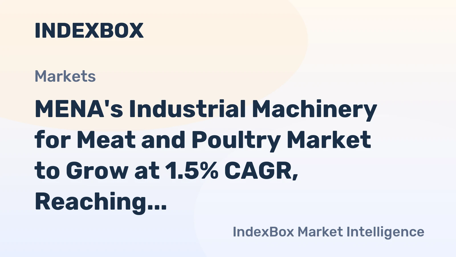 MENA's Industrial Machinery for Meat and Poultry Market to Grow at 1.5% CAGR, Reaching 108K Units by 2035