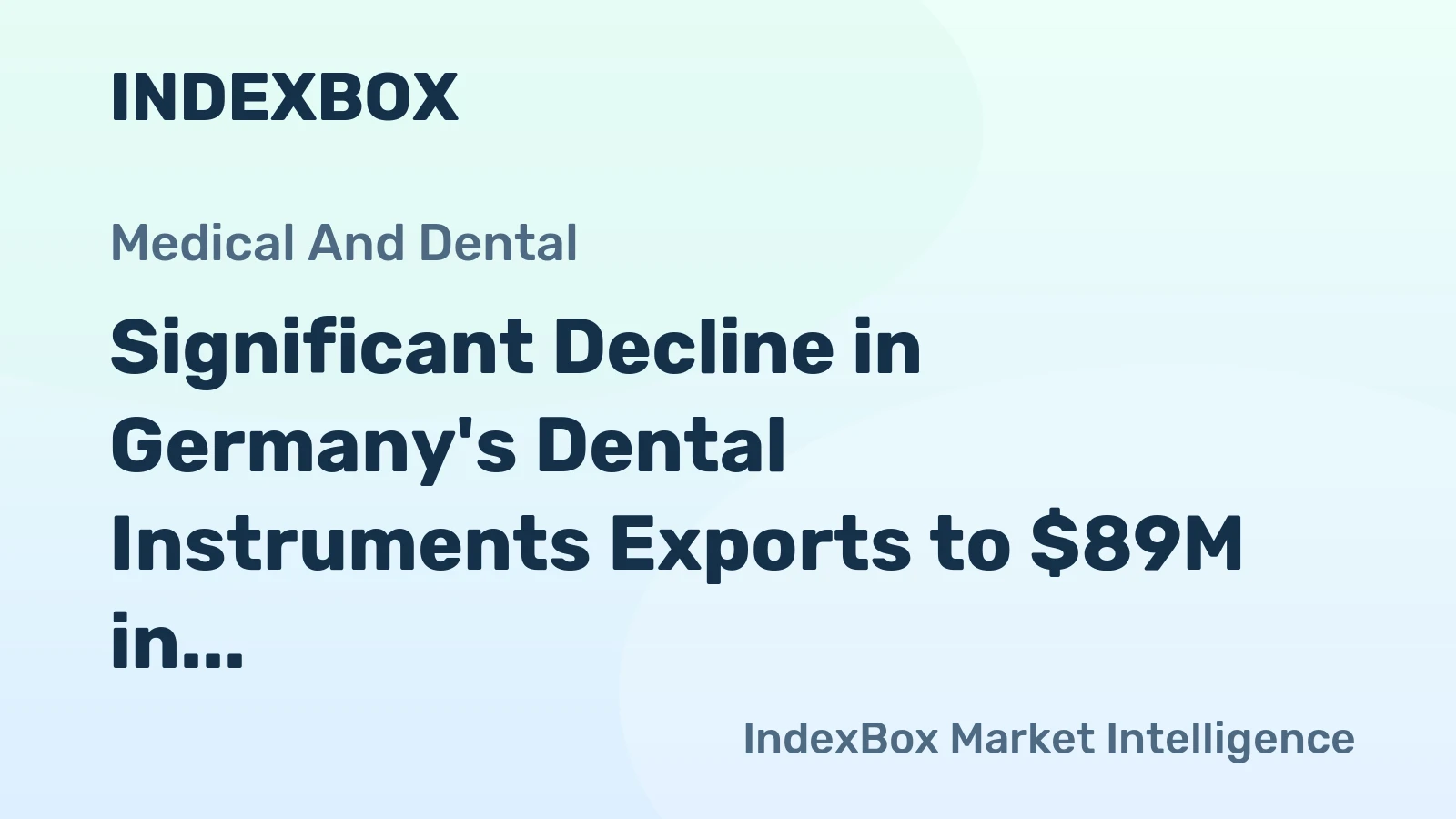 Significant Decline in Germany's Dental Instruments Exports to $89M in July 2024