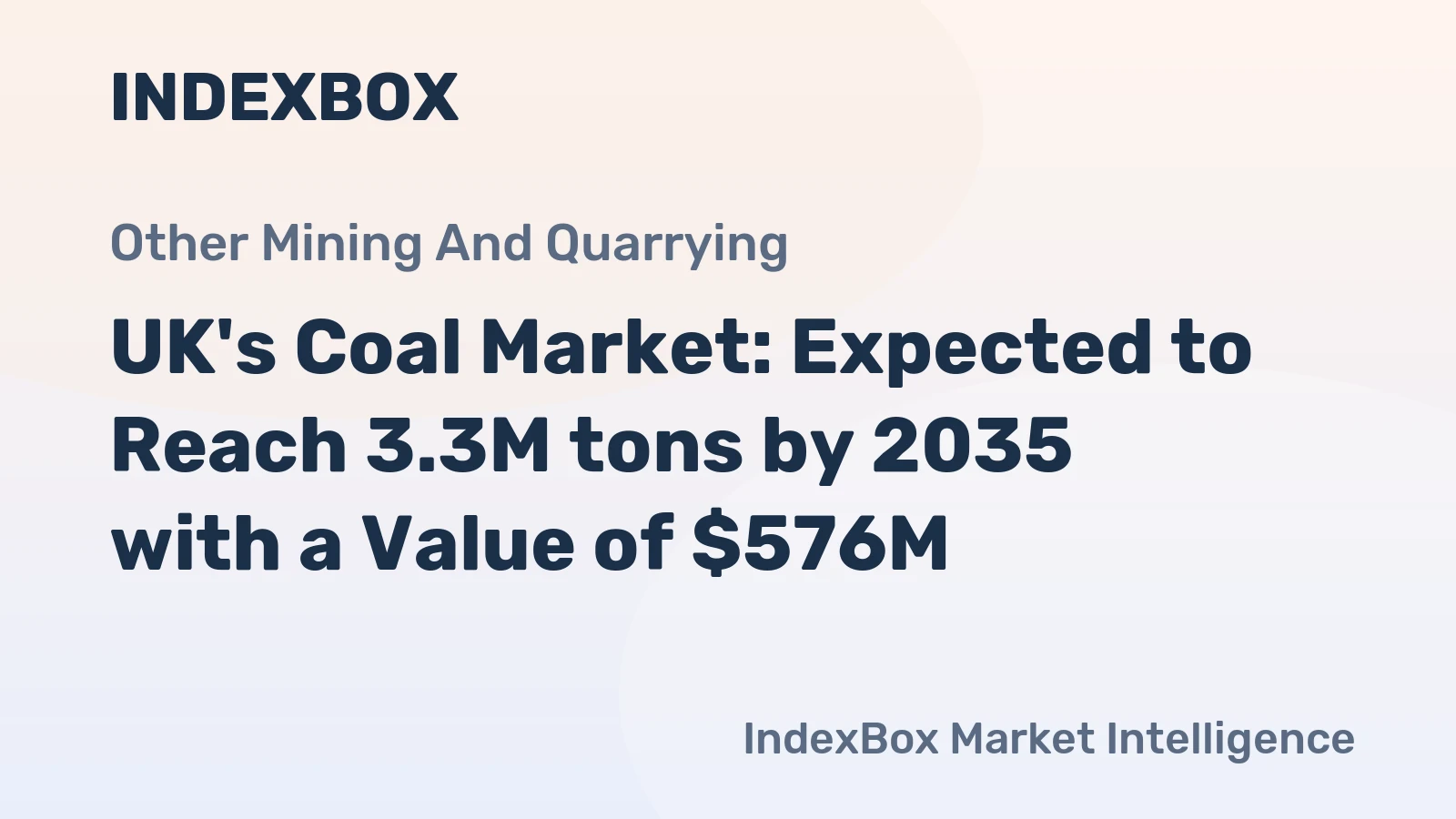 UK's Coal Market: Expected to Reach 3.3M tons by 2035 with a Value of $576M