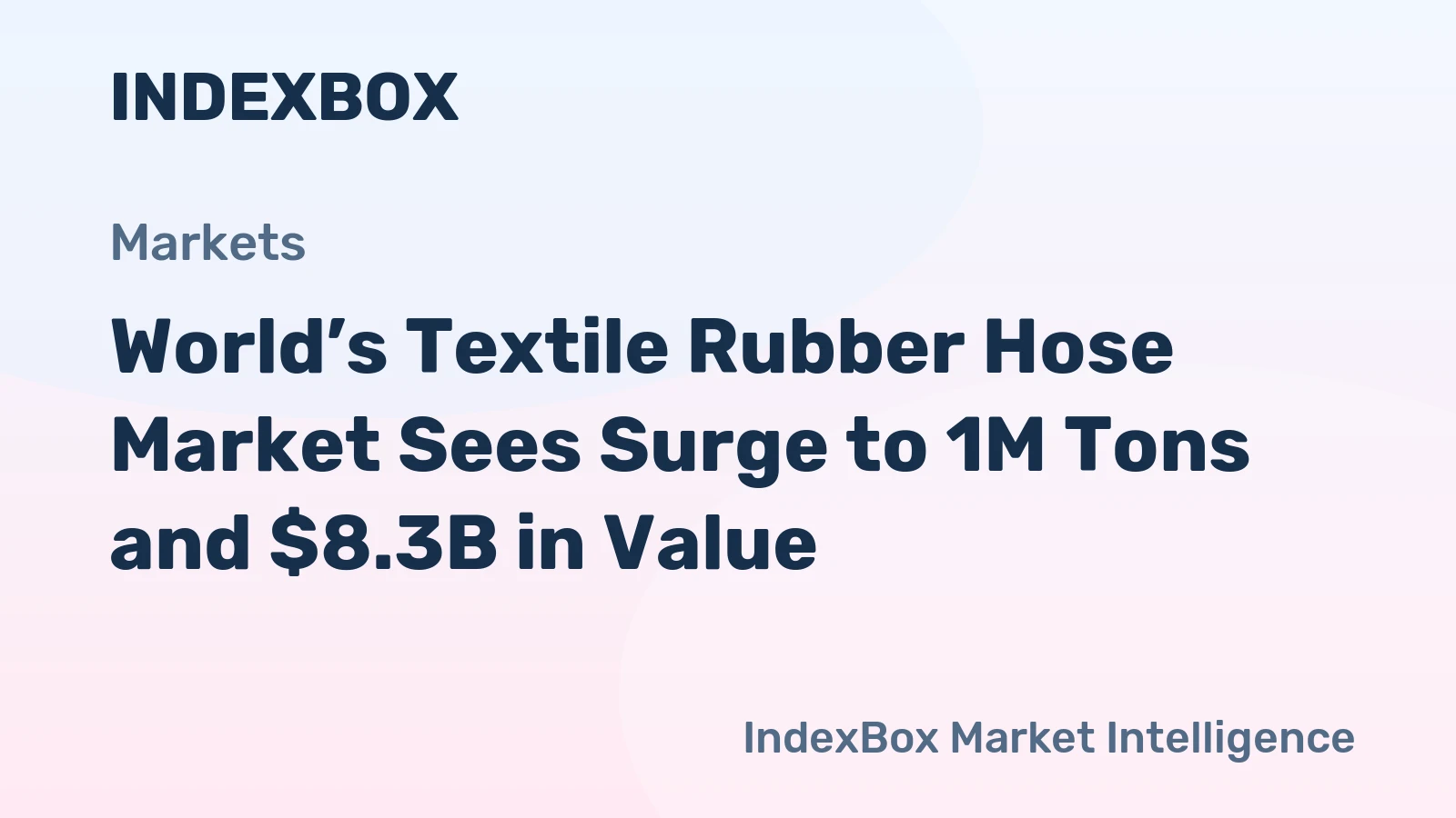 World’s Textile Rubber Hose Market Sees Surge to 1M Tons and $8.3B in Value