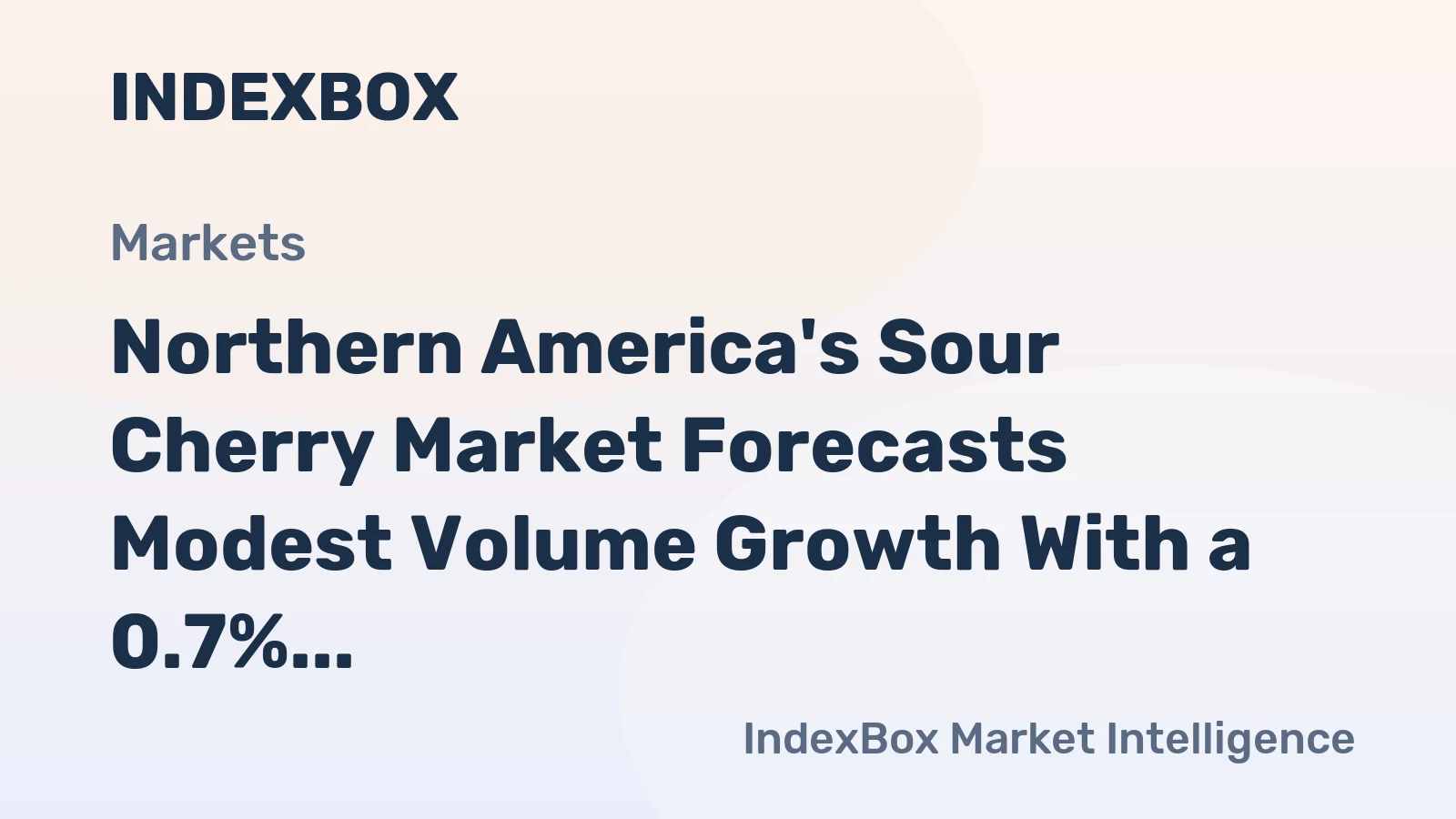 Northern America's Sour Cherry Market Forecasts Modest Volume Growth With a 0.7% CAGR Through 2035