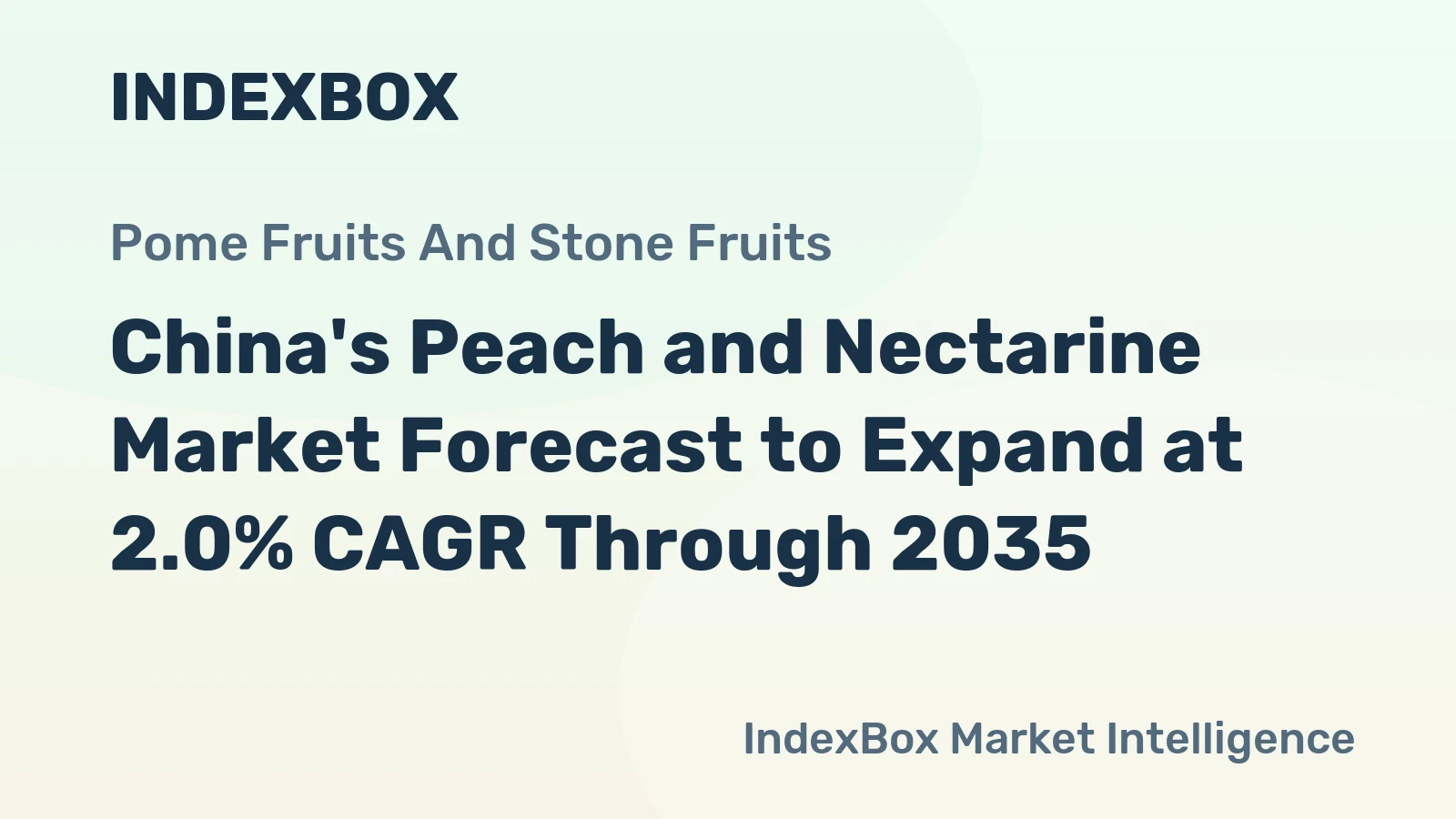 China's Peach and Nectarine Market Forecast to Expand at 2.0% CAGR Through 2035