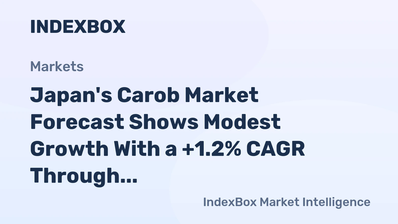 Japan's Carob Market Forecast Shows Modest Growth With a +1.2% CAGR Through 2035