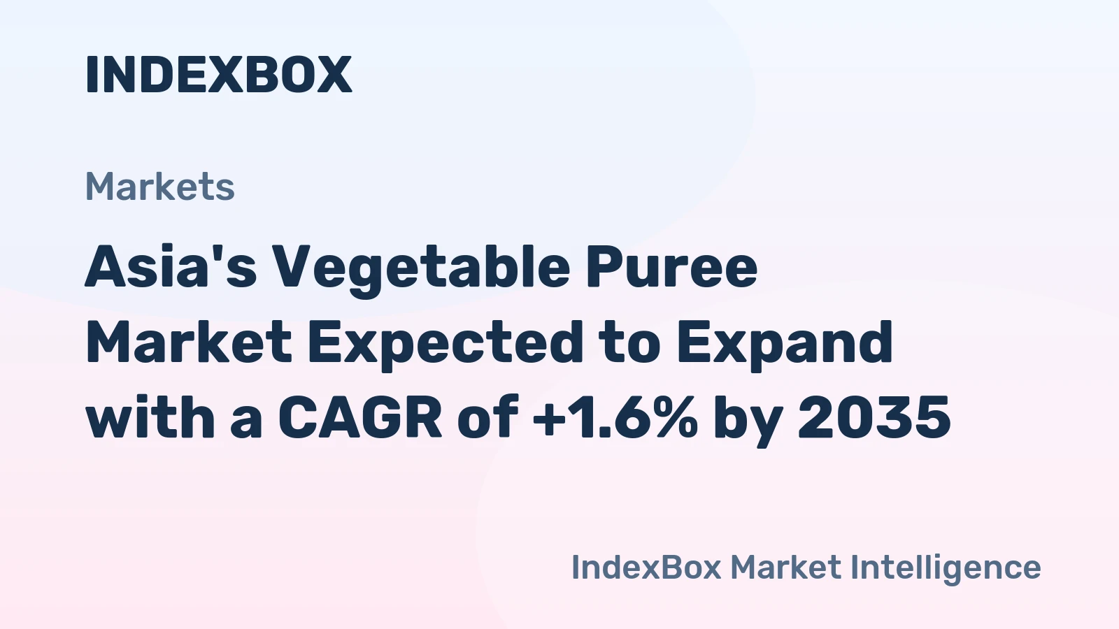 Asia's Vegetable Puree Market Expected to Expand with a CAGR of +1.6% by 2035