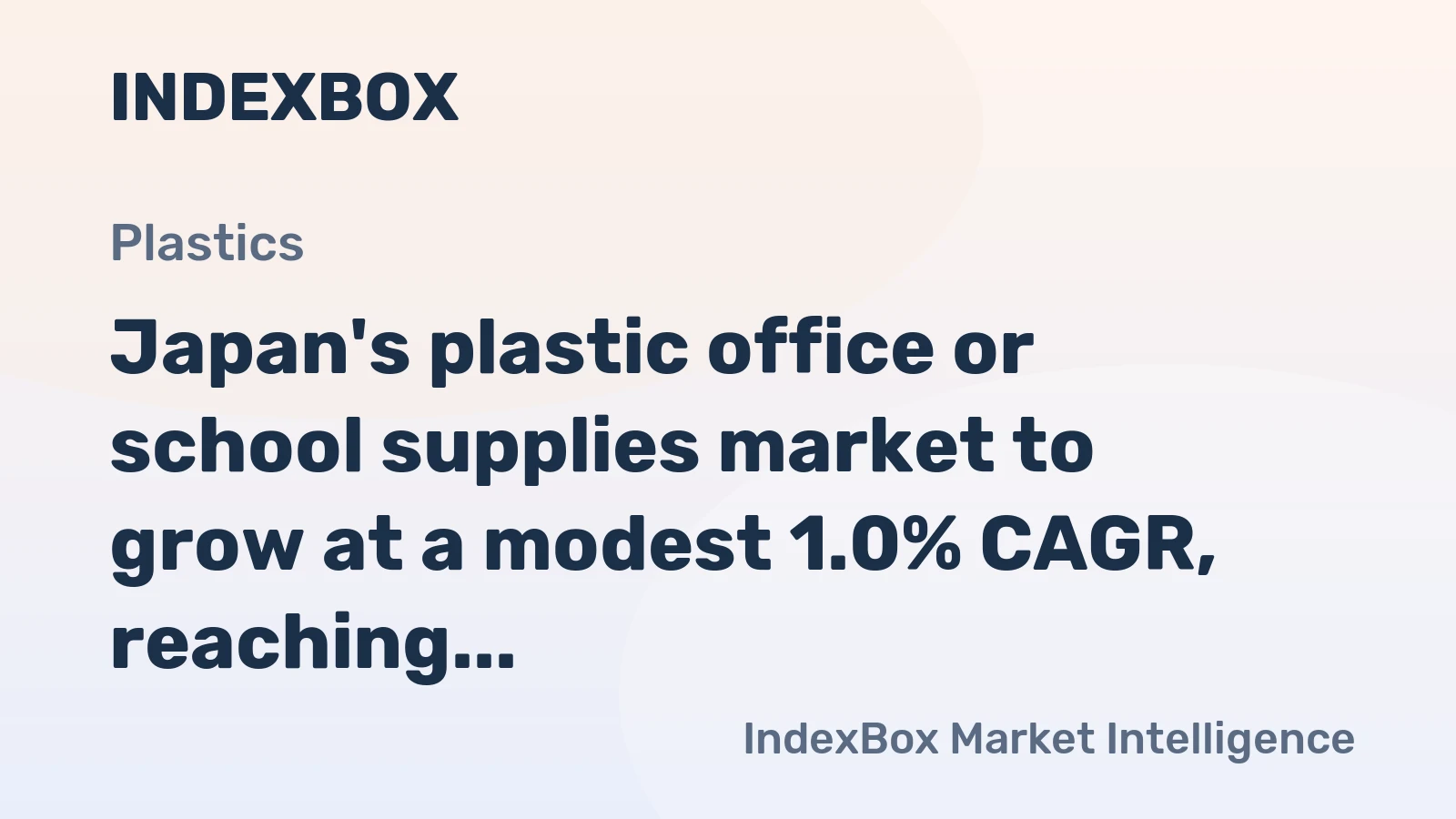 Japan's plastic office or school supplies market to grow at a modest 1.0% CAGR, reaching 67K tons by 2035.