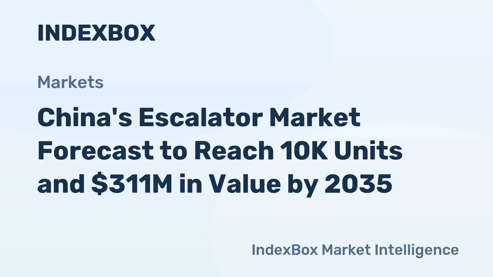 China's Escalator Market Forecast to Reach 10K Units and $311M in Value by 2035