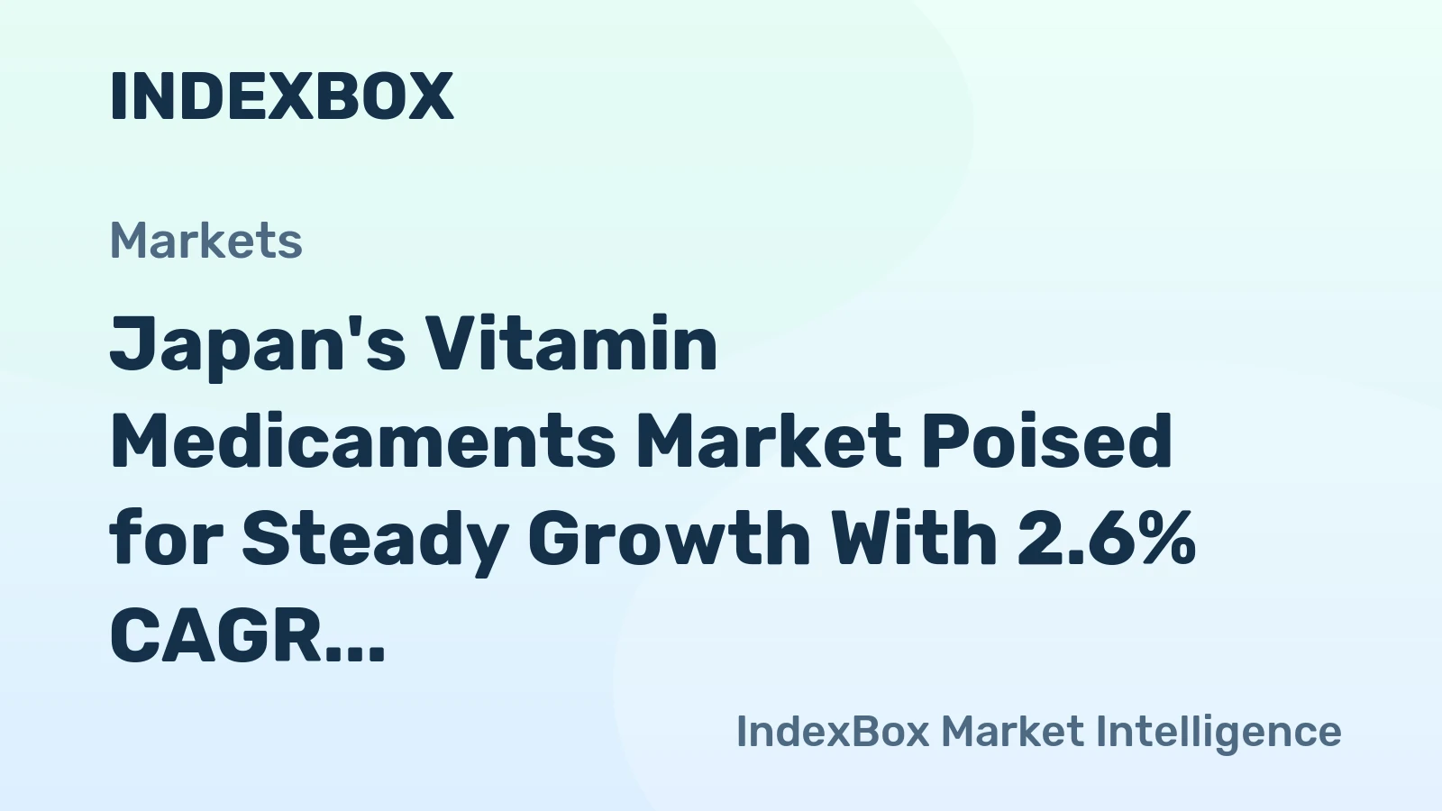 Japan's Vitamin Medicaments Market Poised for Steady Growth With 2.6% CAGR Value Increase