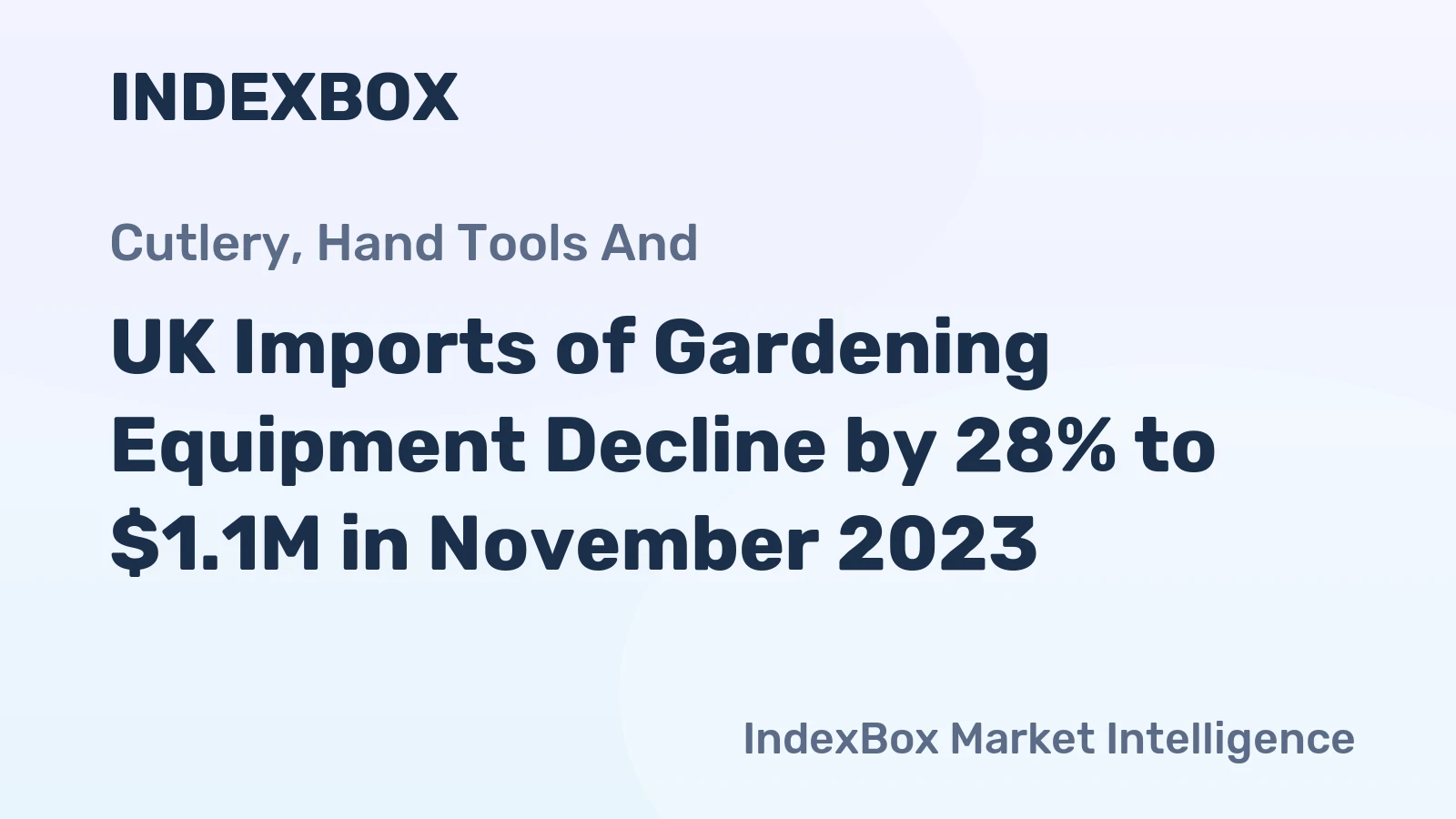 UK Imports of Gardening Equipment Decline by 28% to $1.1M in November 2023