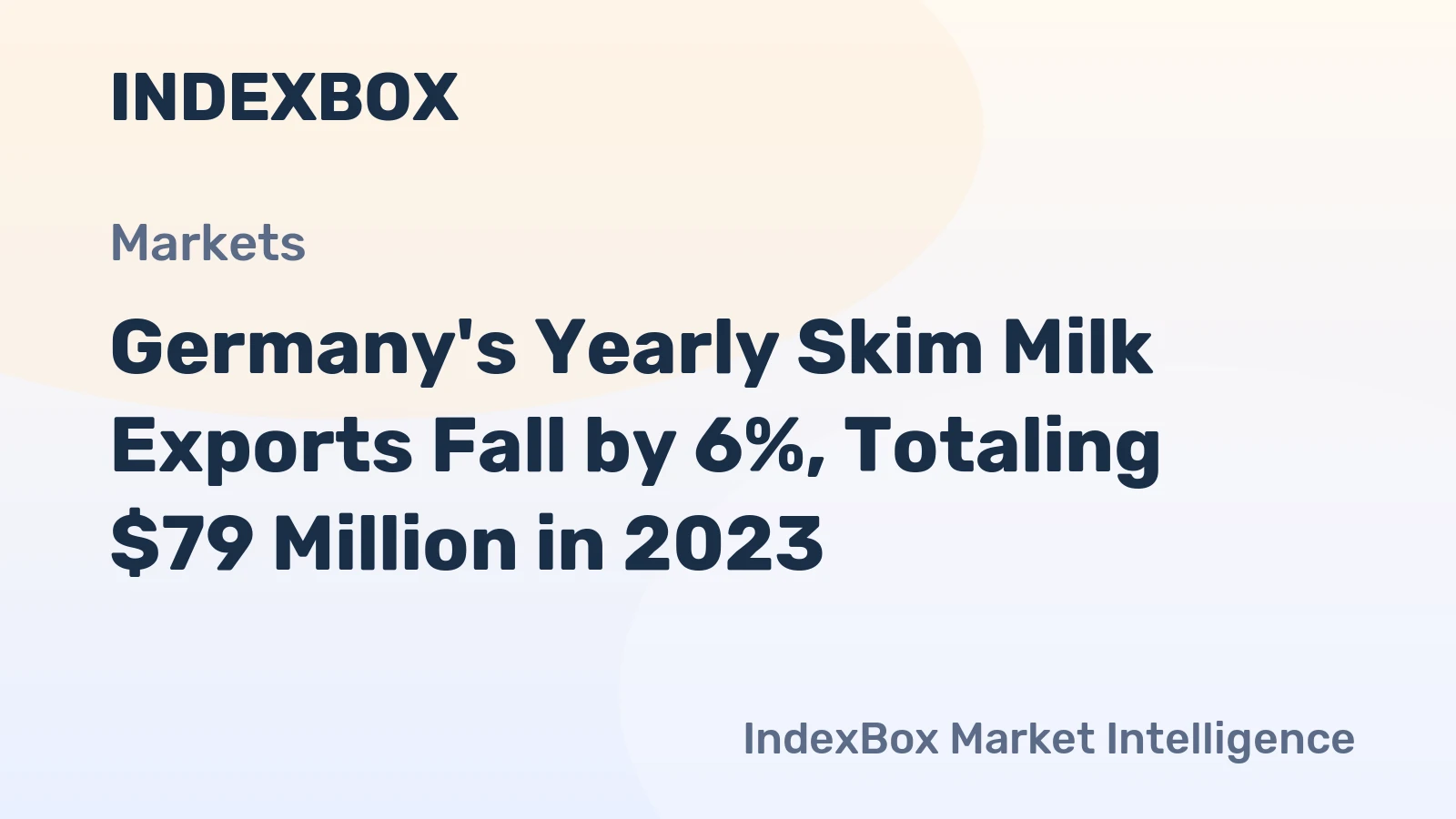 Germany's Yearly Skim Milk Exports Fall by 6%, Totaling $79 Million in 2023