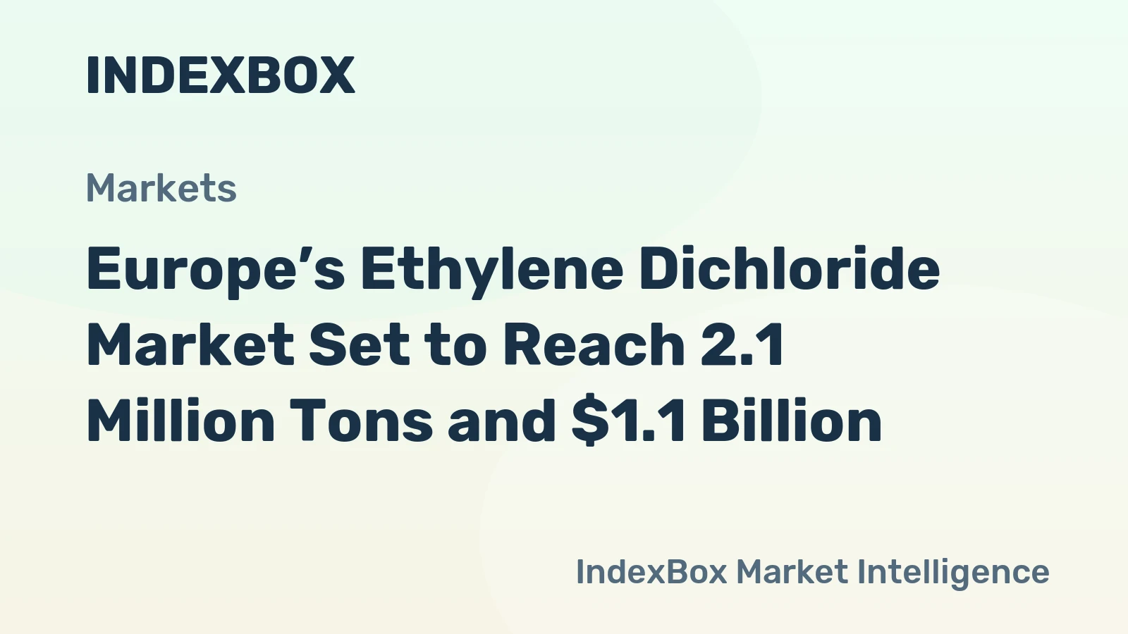 Europe’s Ethylene Dichloride Market Set to Reach 2.1 Million Tons and $1.1 Billion