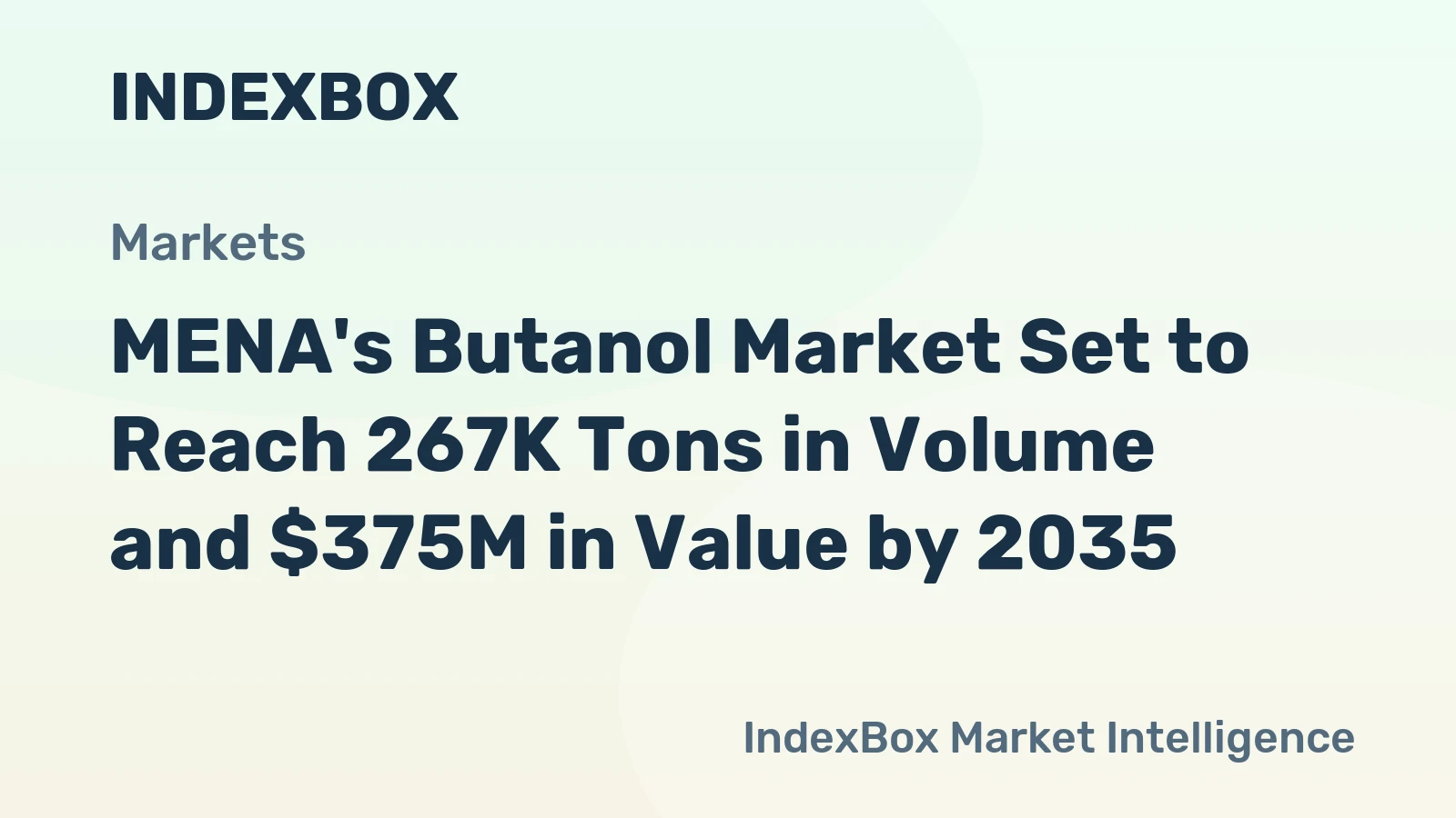 MENA's Butanol Market Set to Reach 267K Tons in Volume and $375M in Value by 2035