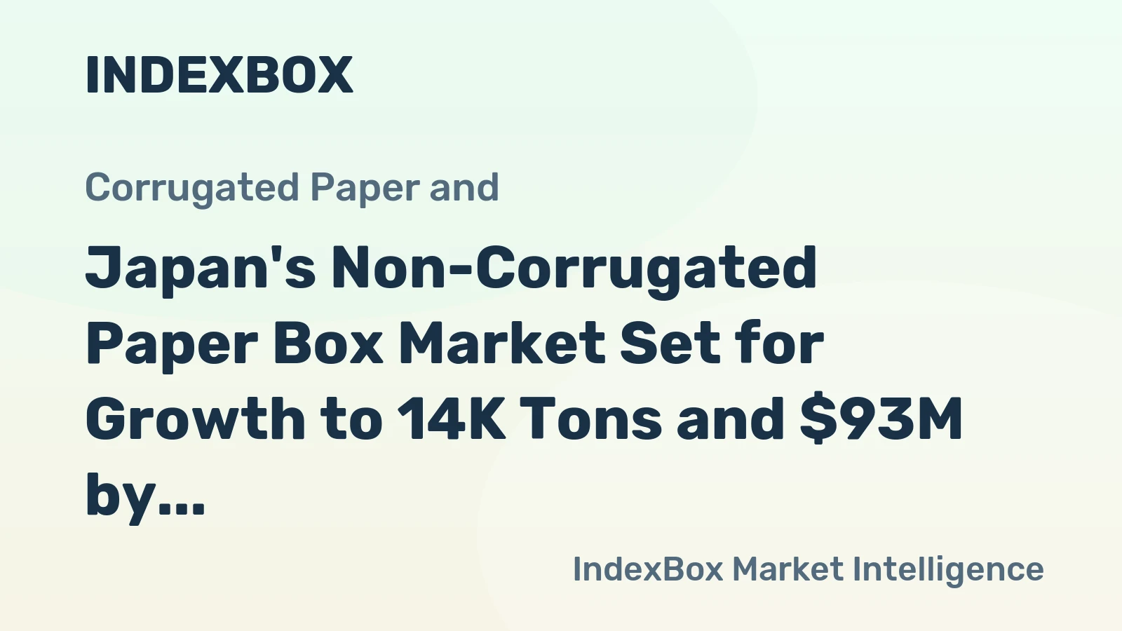 Japan's Non-Corrugated Paper Box Market Set for Growth to 14K Tons and $93M by 2035