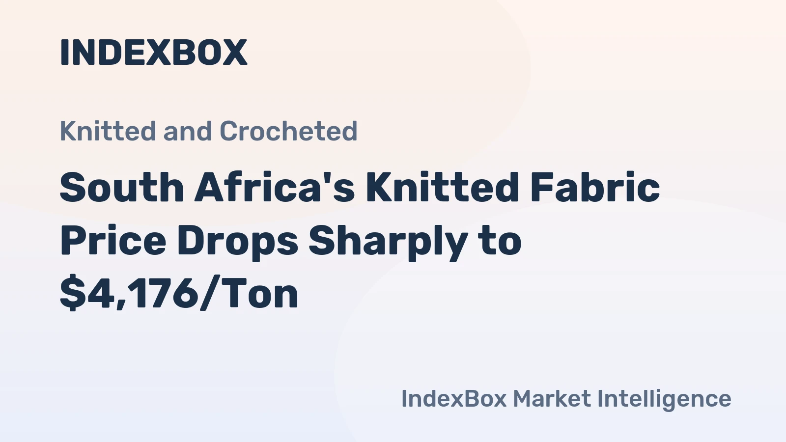 South Africa's Knitted Fabric Price Drops Sharply to $4,176/Ton