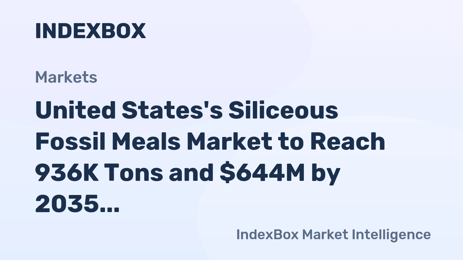United States's Siliceous Fossil Meals Market to Reach 936K Tons and $644M by 2035