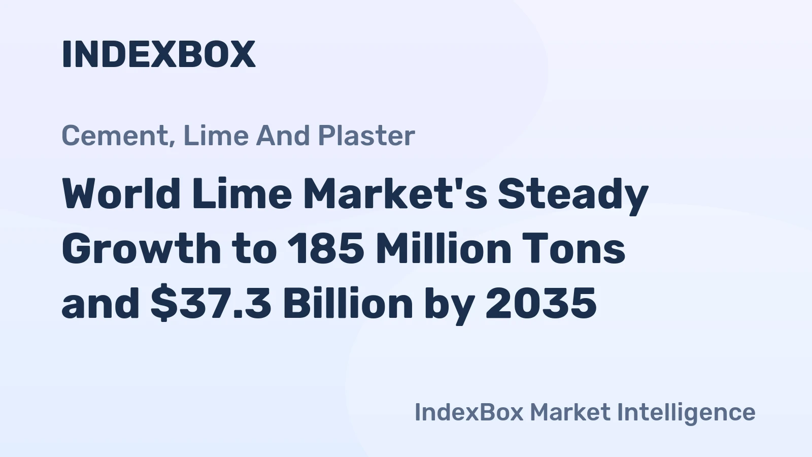 World Lime Market's Steady Growth to 185 Million Tons and $37.3 Billion by 2035