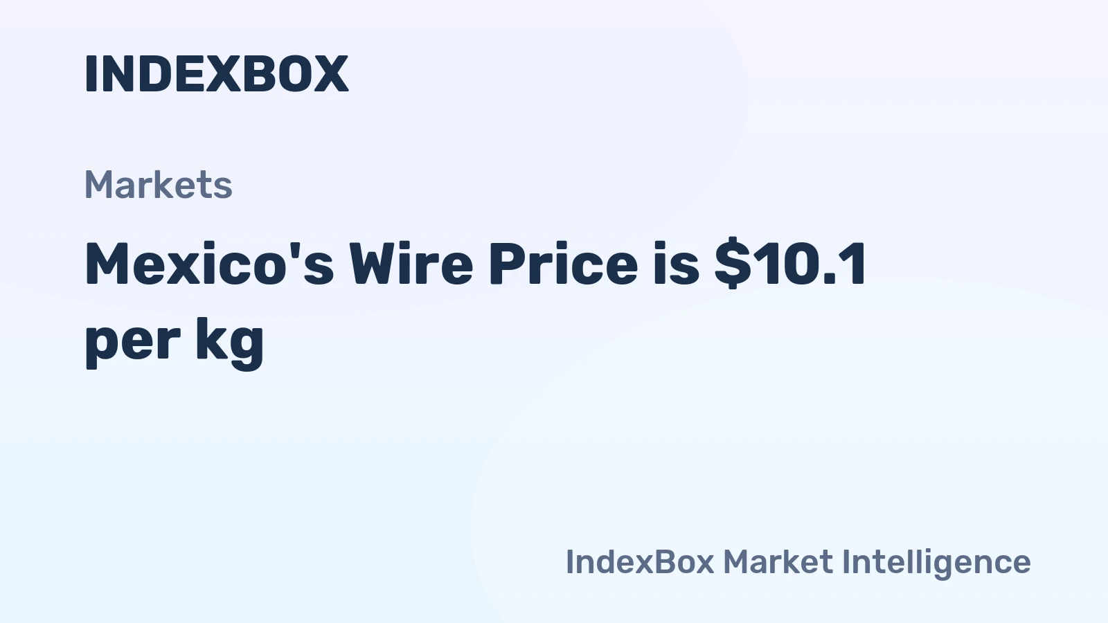 Mexico's Wire Price is $10.1 per kg