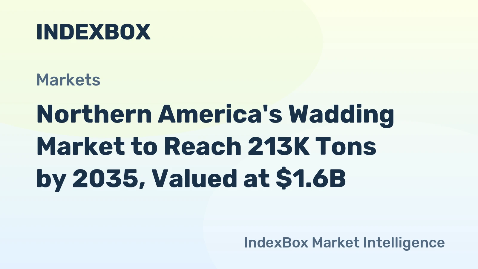 Northern America's Wadding Market to Reach 213K Tons by 2035, Valued at $1.6B