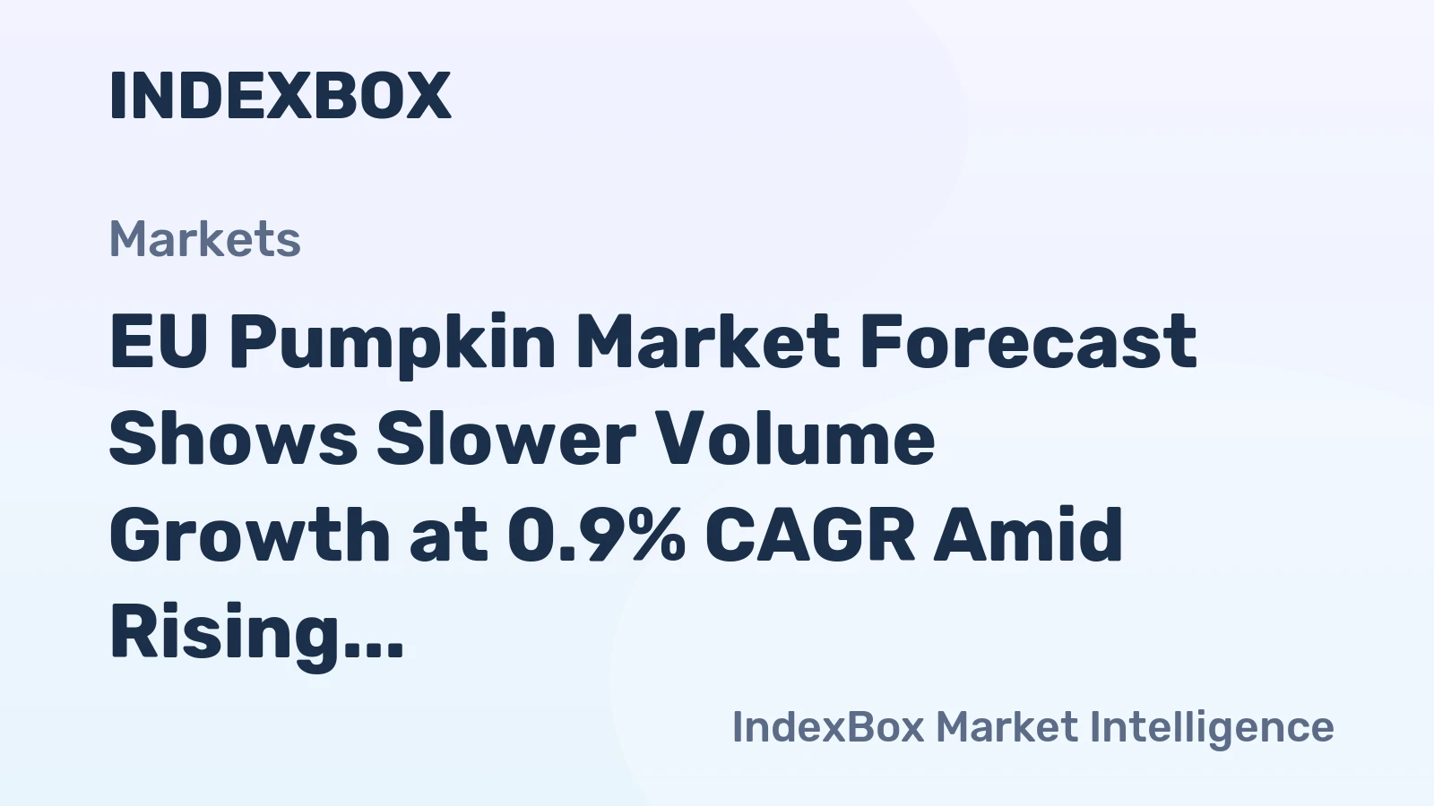 EU Pumpkin Market Forecast Shows Slower Volume Growth at 0.9% CAGR Amid Rising Demand