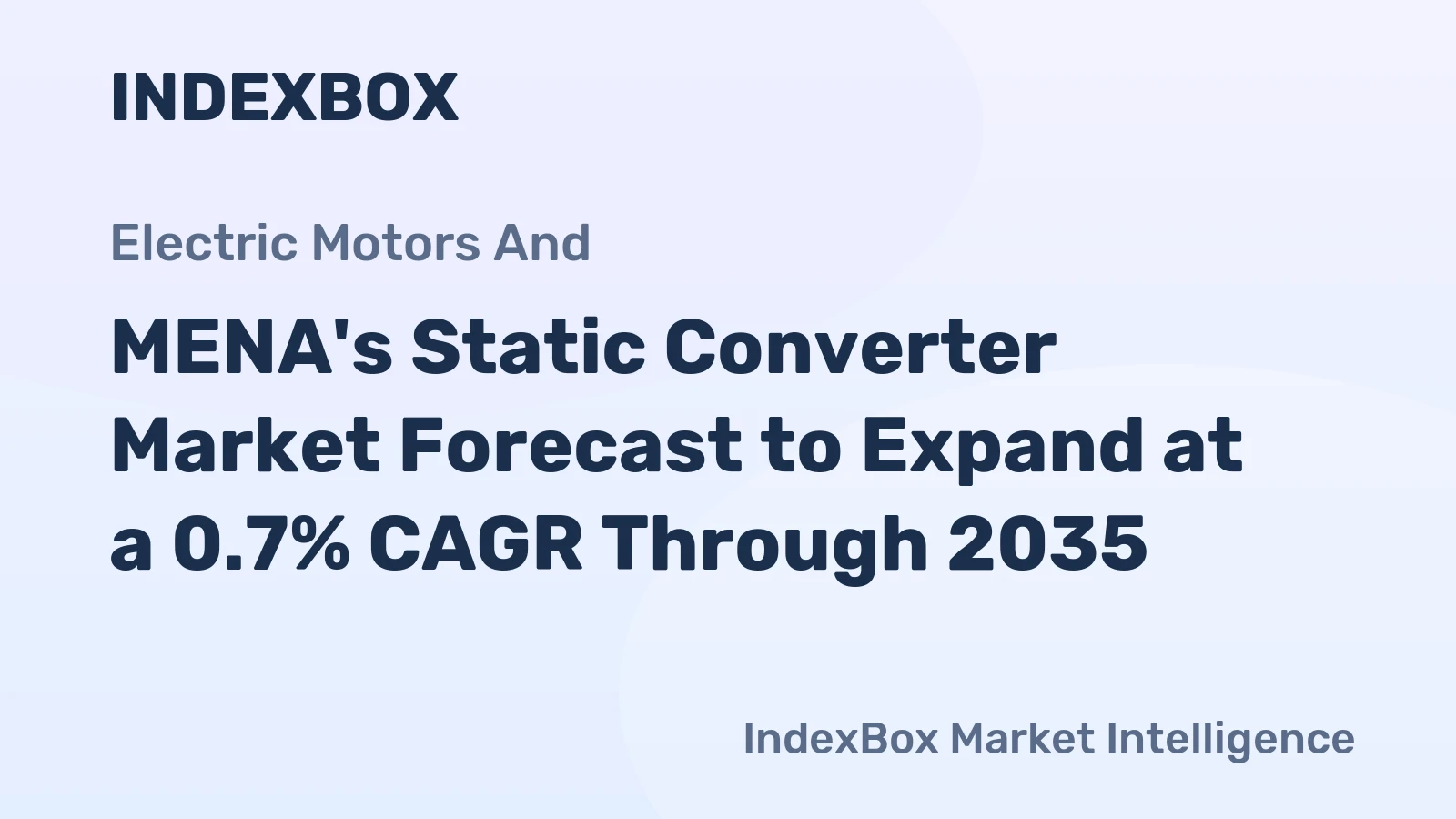 MENA's Static Converter Market Forecast to Expand at a 0.7% CAGR Through 2035