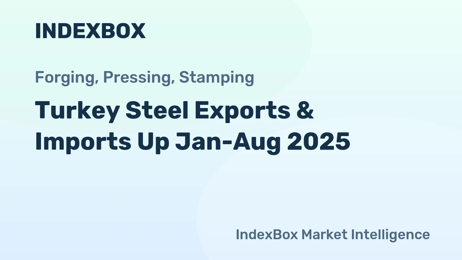 Turkey Steel Exports & Imports Up Jan-Aug 2025