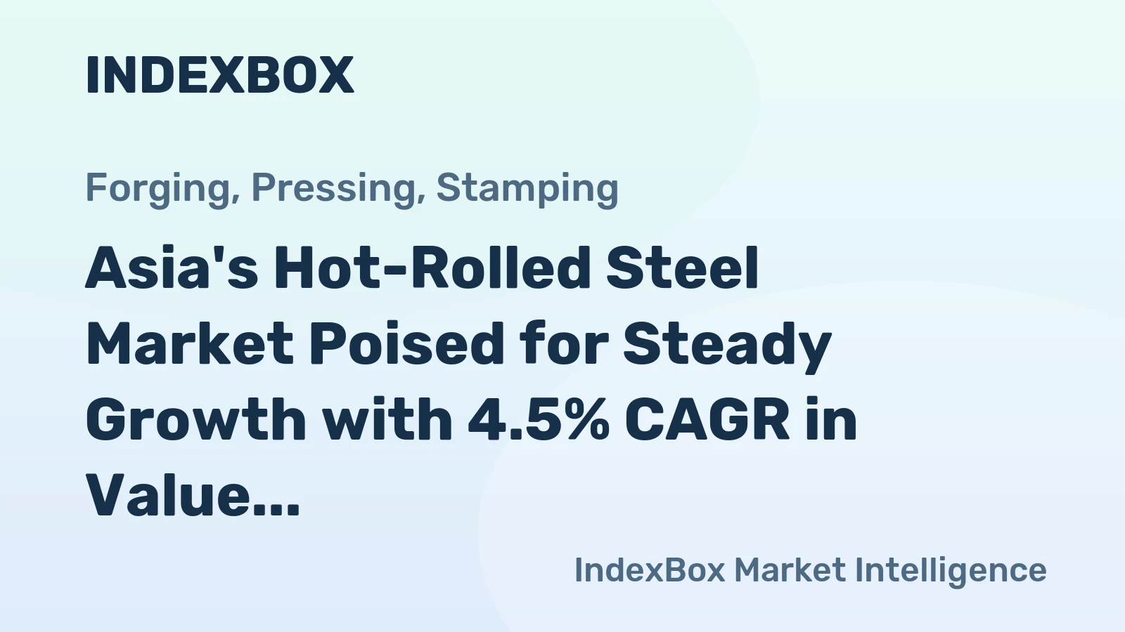 Asia's Hot-Rolled Steel Market Poised for Steady Growth with 4.5% CAGR in Value Through 2035