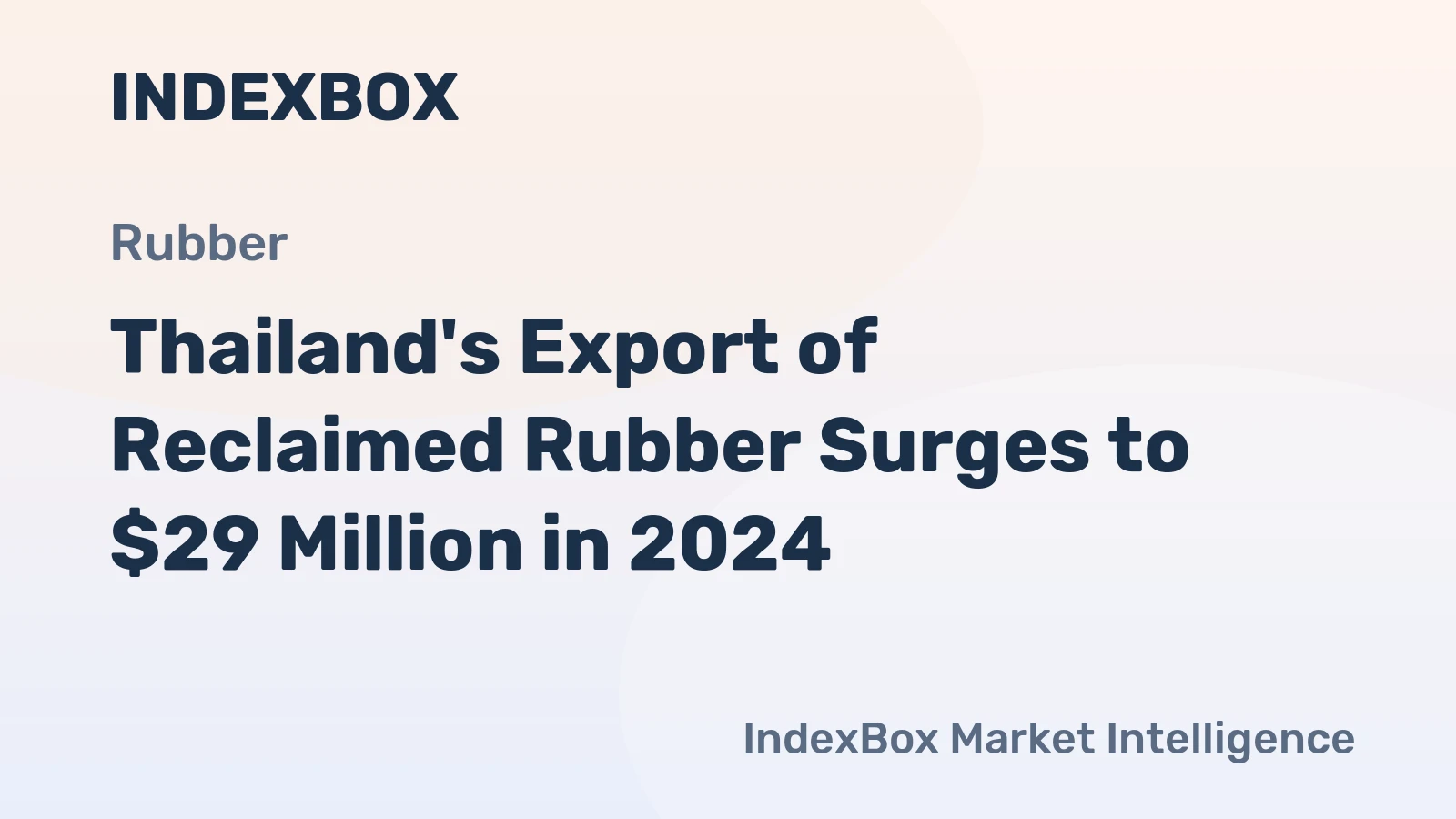 Thailand's Export of Reclaimed Rubber Surges to $29 Million in 2024