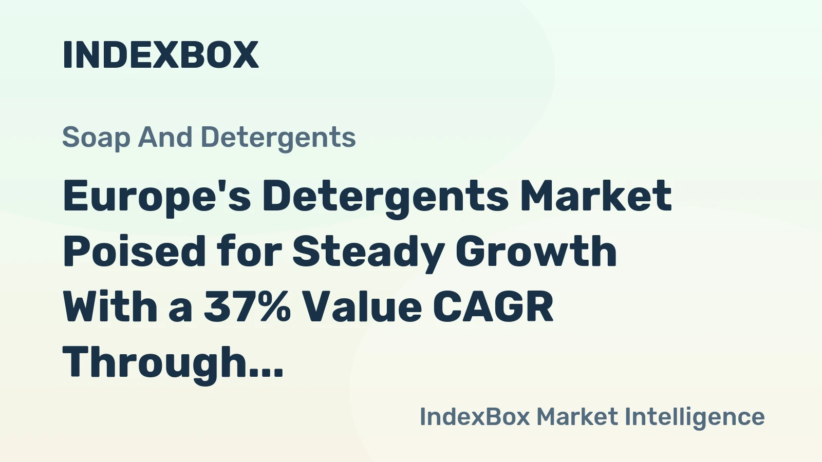Europe's Detergents Market Poised for Steady Growth With a 37% Value CAGR Through 2035