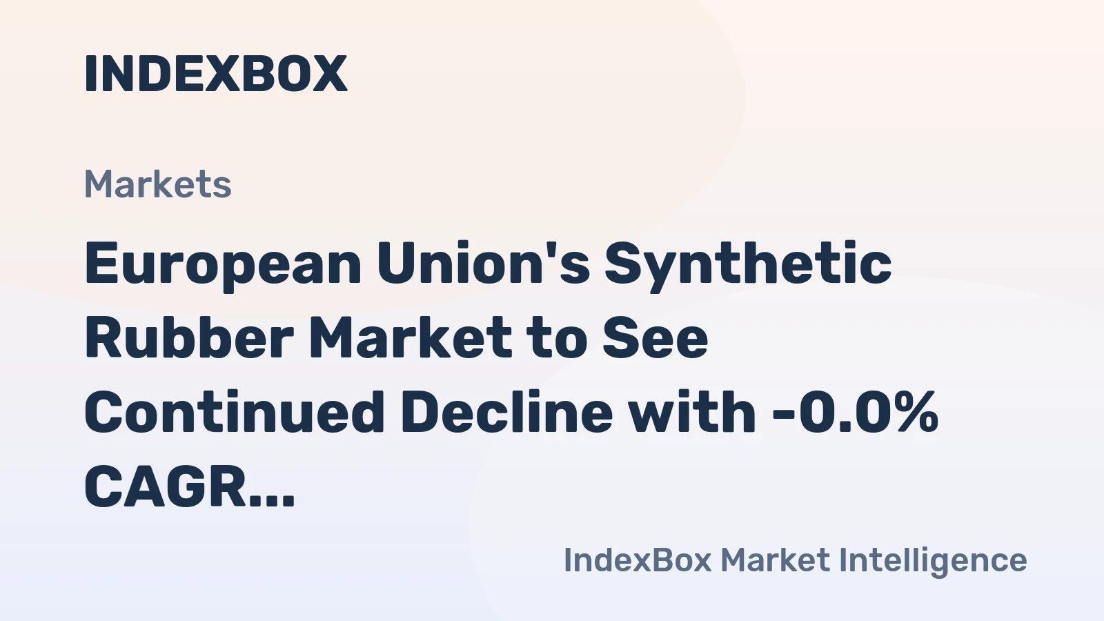 European Union's Synthetic Rubber Market to See Continued Decline with -0.0% CAGR in Volume from 2024-2035