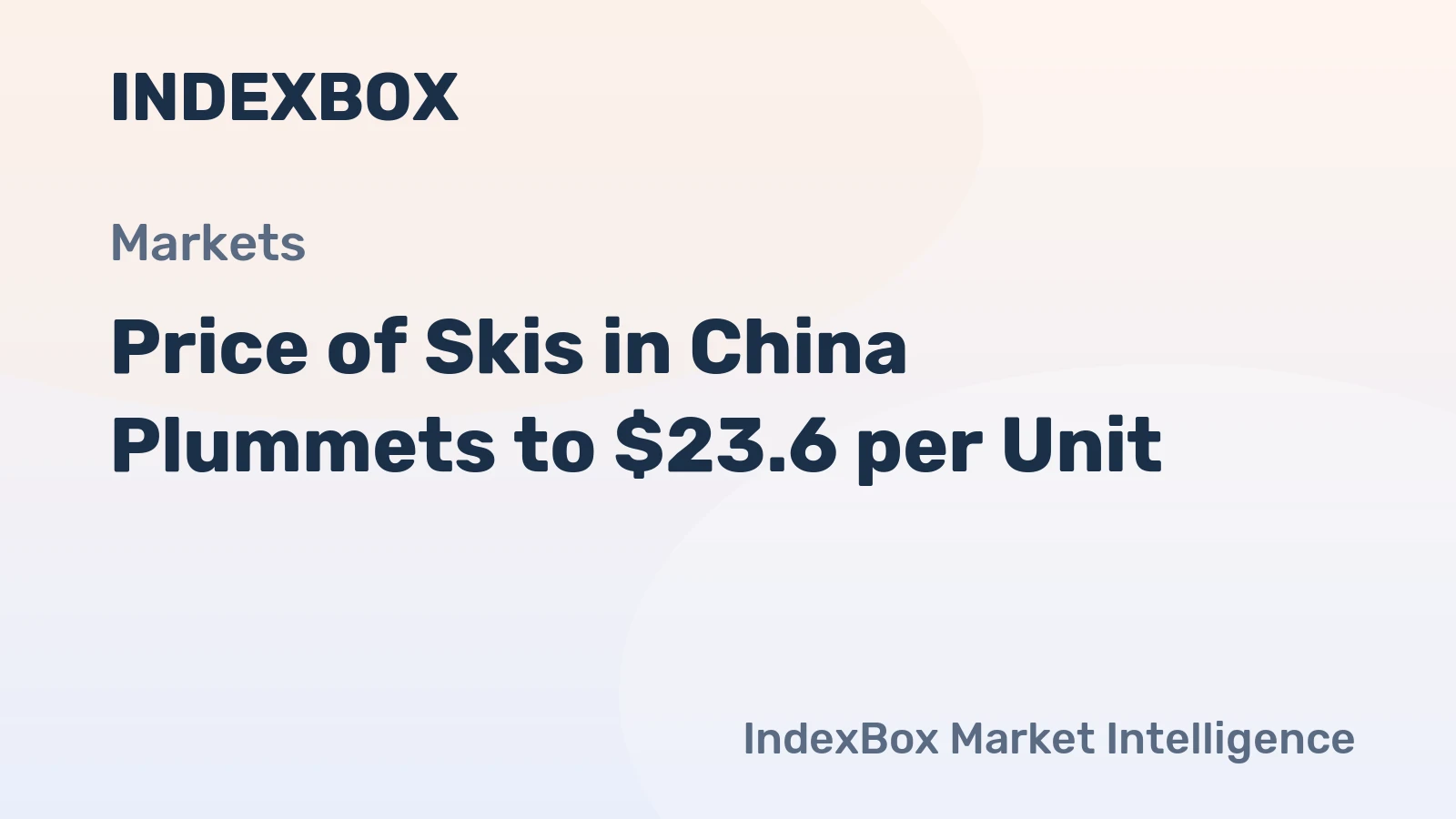 Price of Skis in China Plummets to $23.6 per Unit