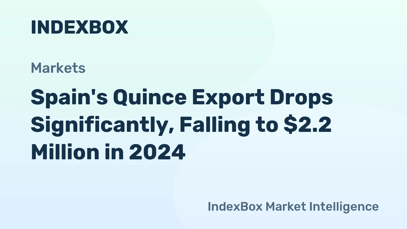 Spain's Quince Export Drops Significantly, Falling to $2.2 Million in 2024