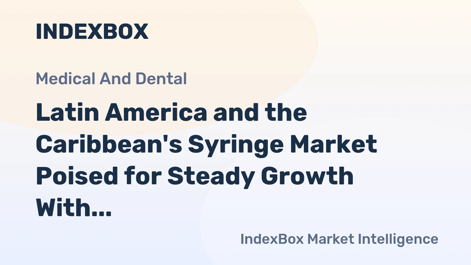 Latin America and the Caribbean's Syringe Market Poised for Steady Growth With 1.1% CAGR Through 2035