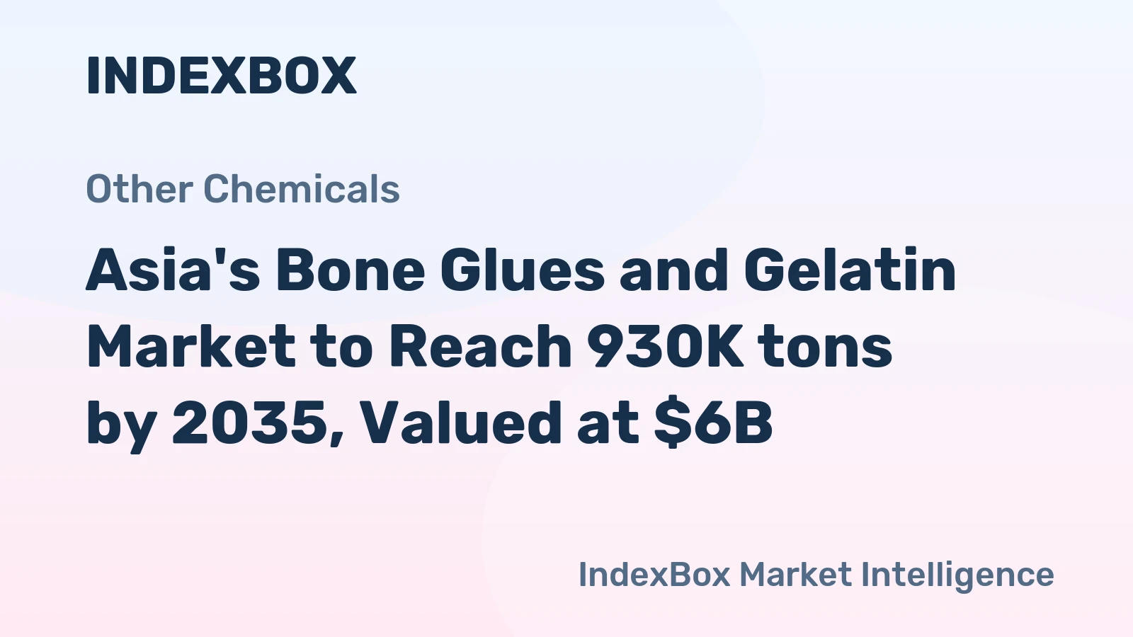 Asia's Bone Glues and Gelatin Market to Reach 930K tons by 2035, Valued at $6B