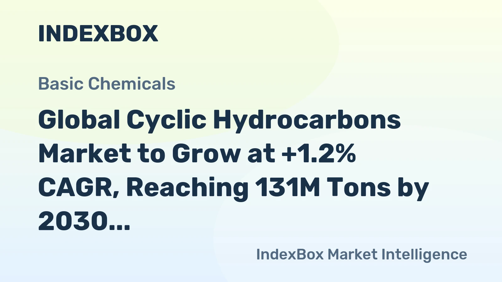 Global Cyclic Hydrocarbons Market to Grow at +1.2% CAGR, Reaching 131M Tons by 2030