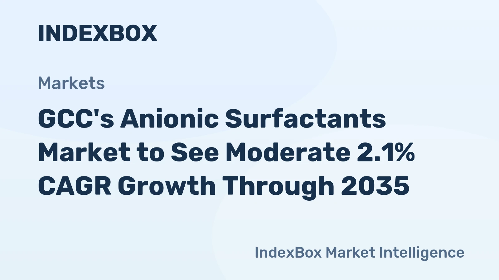 GCC's Anionic Surfactants Market to See Moderate 2.1% CAGR Growth Through 2035