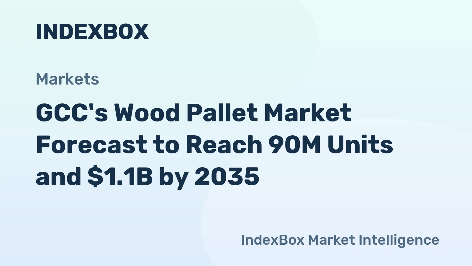 GCC's Wood Pallet Market Forecast to Reach 90M Units and $1.1B by 2035