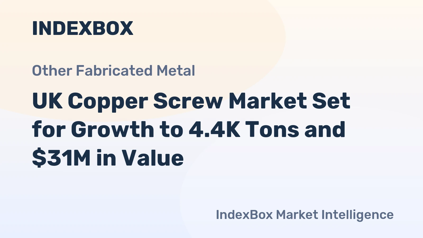 UK Copper Screw Market Set for Growth to 4.4K Tons and $31M in Value