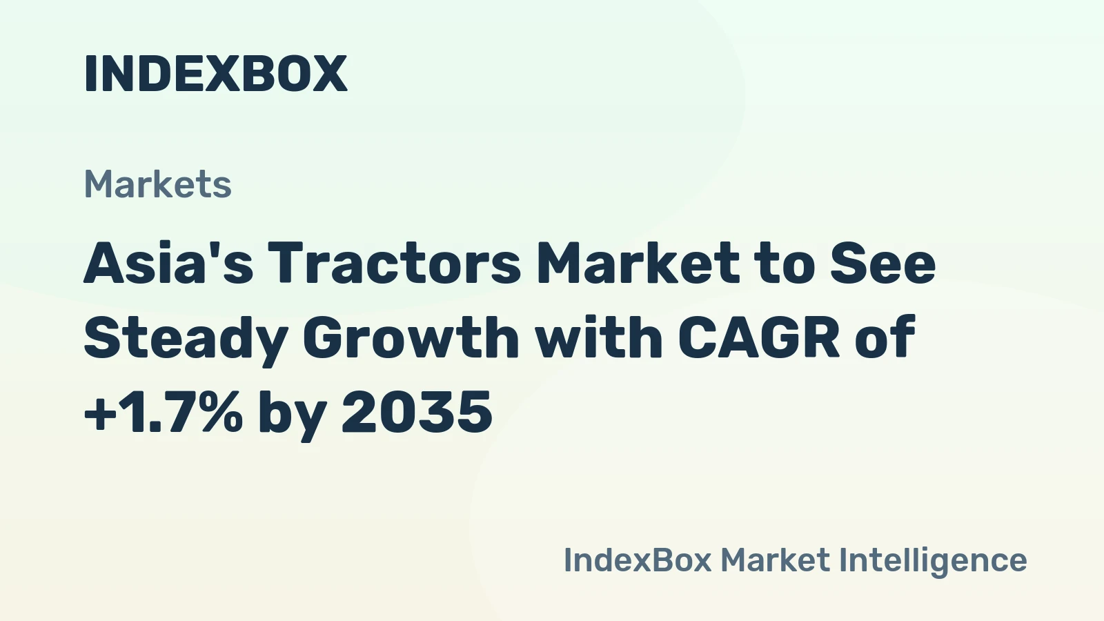 Asia's Tractors Market to See Steady Growth with CAGR of +1.7% by 2035