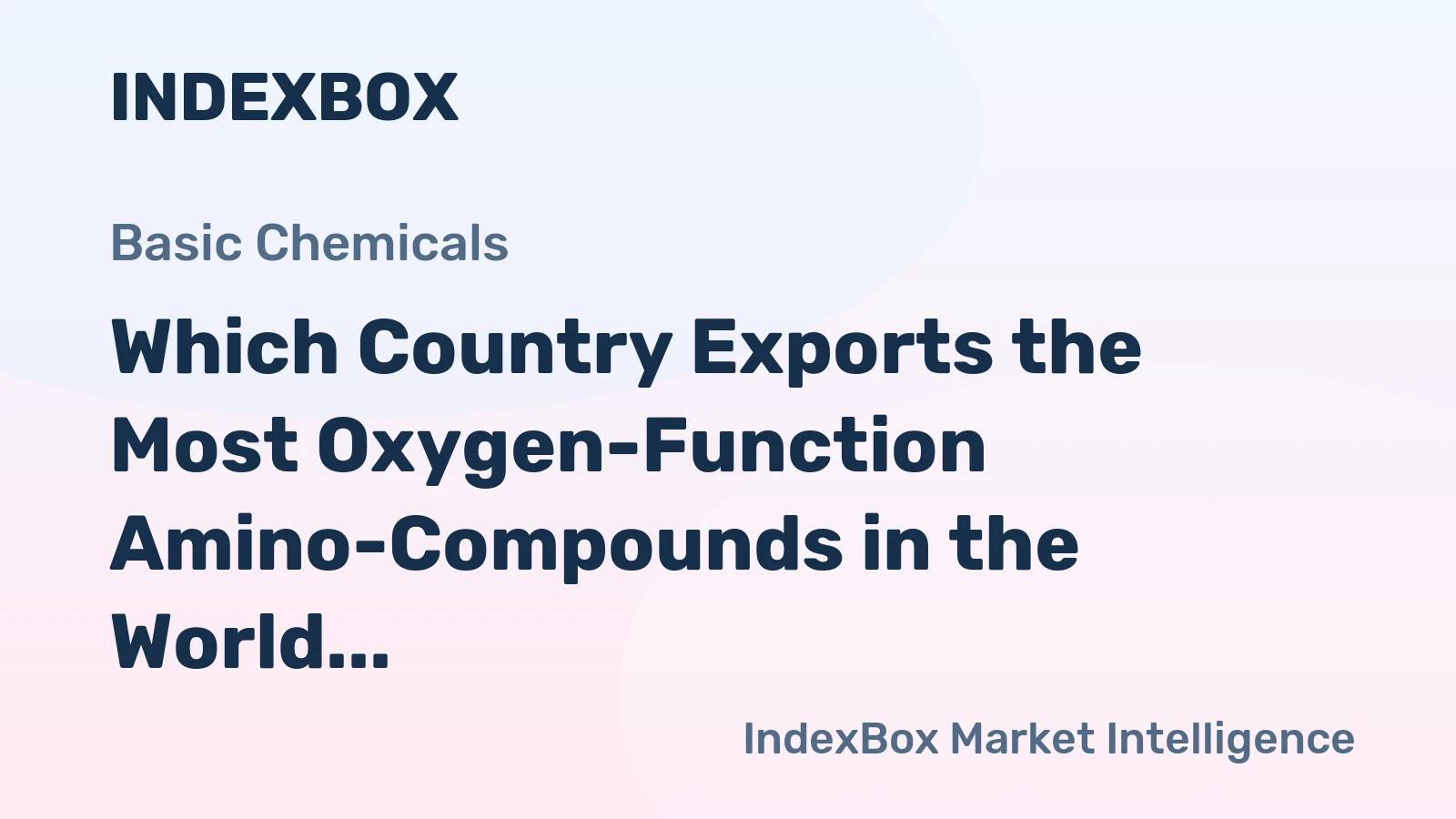 Which Country Exports the Most Oxygen-Function Amino-Compounds in the World?
