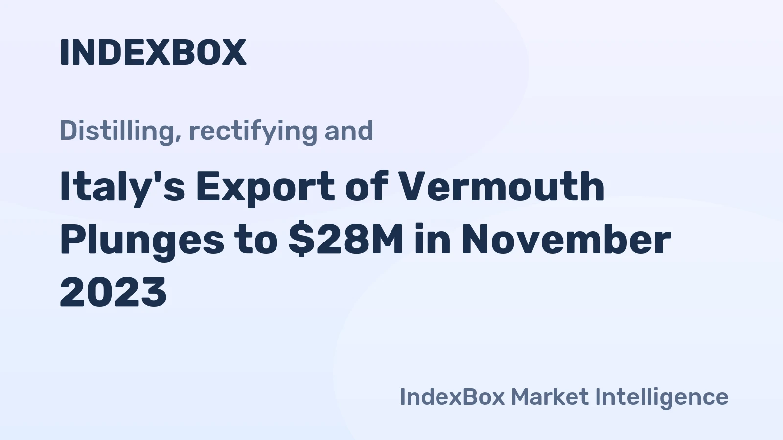 Italy's Export of Vermouth Plunges to $28M in November 2023