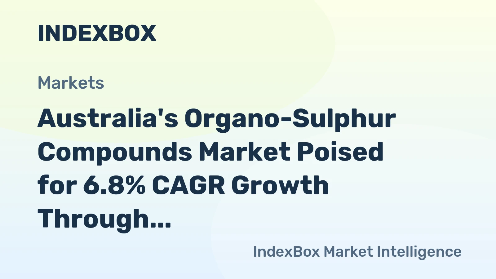 Australia's Organo-Sulphur Compounds Market Poised for 6.8% CAGR Growth Through 2035