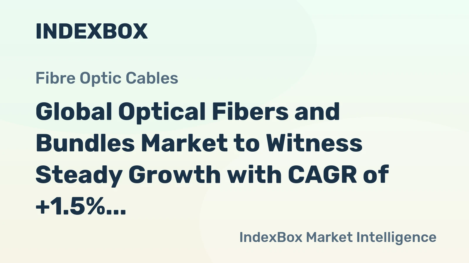 Global Optical Fibers and Bundles Market to Witness Steady Growth with CAGR of +1.5% from 2024 to 2035