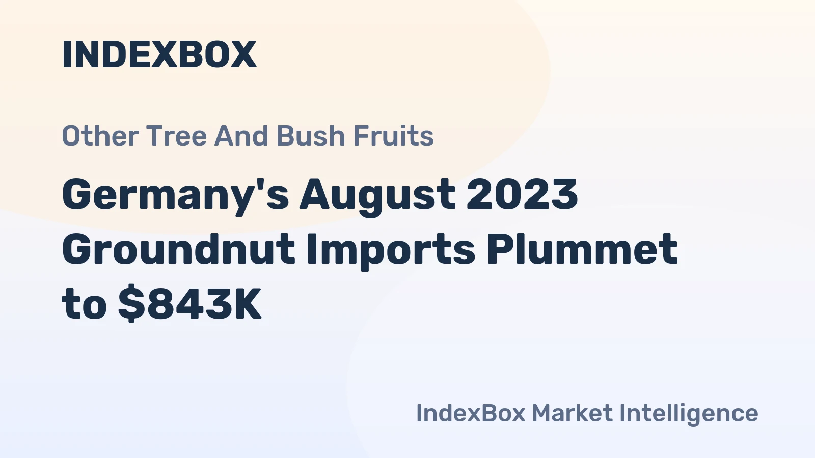 Germany's August 2023 Groundnut Imports Plummet to $843K