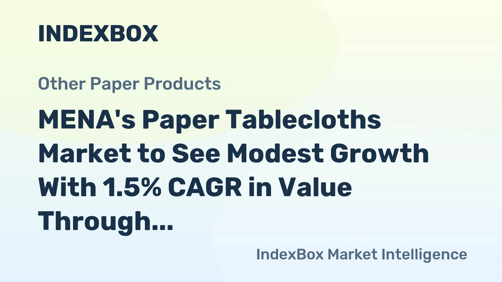 MENA's Paper Tablecloths Market to See Modest Growth With 1.5% CAGR in Value Through 2035
