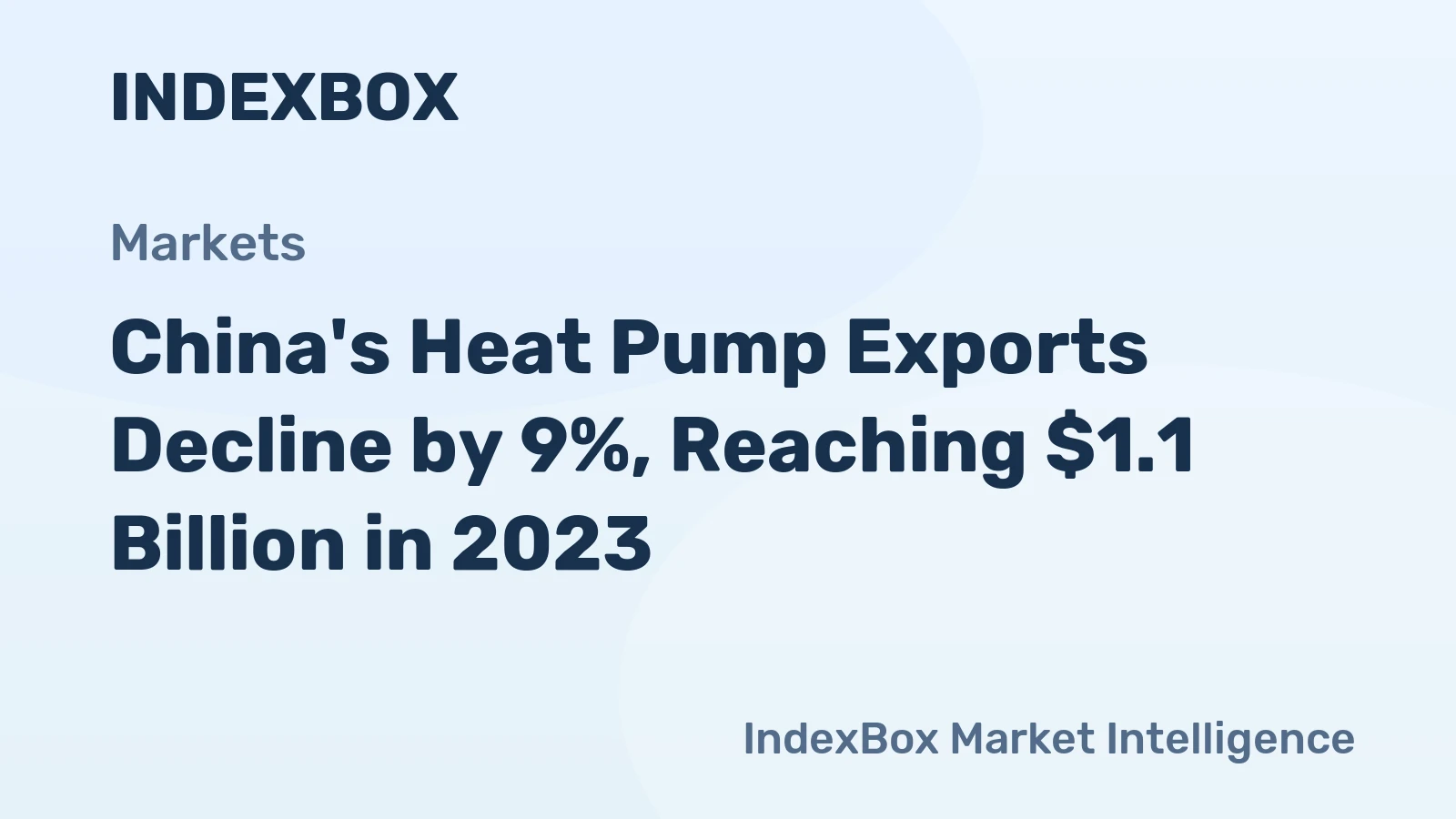China's Heat Pump Exports Decline by 9%, Reaching $1.1 Billion in 2023