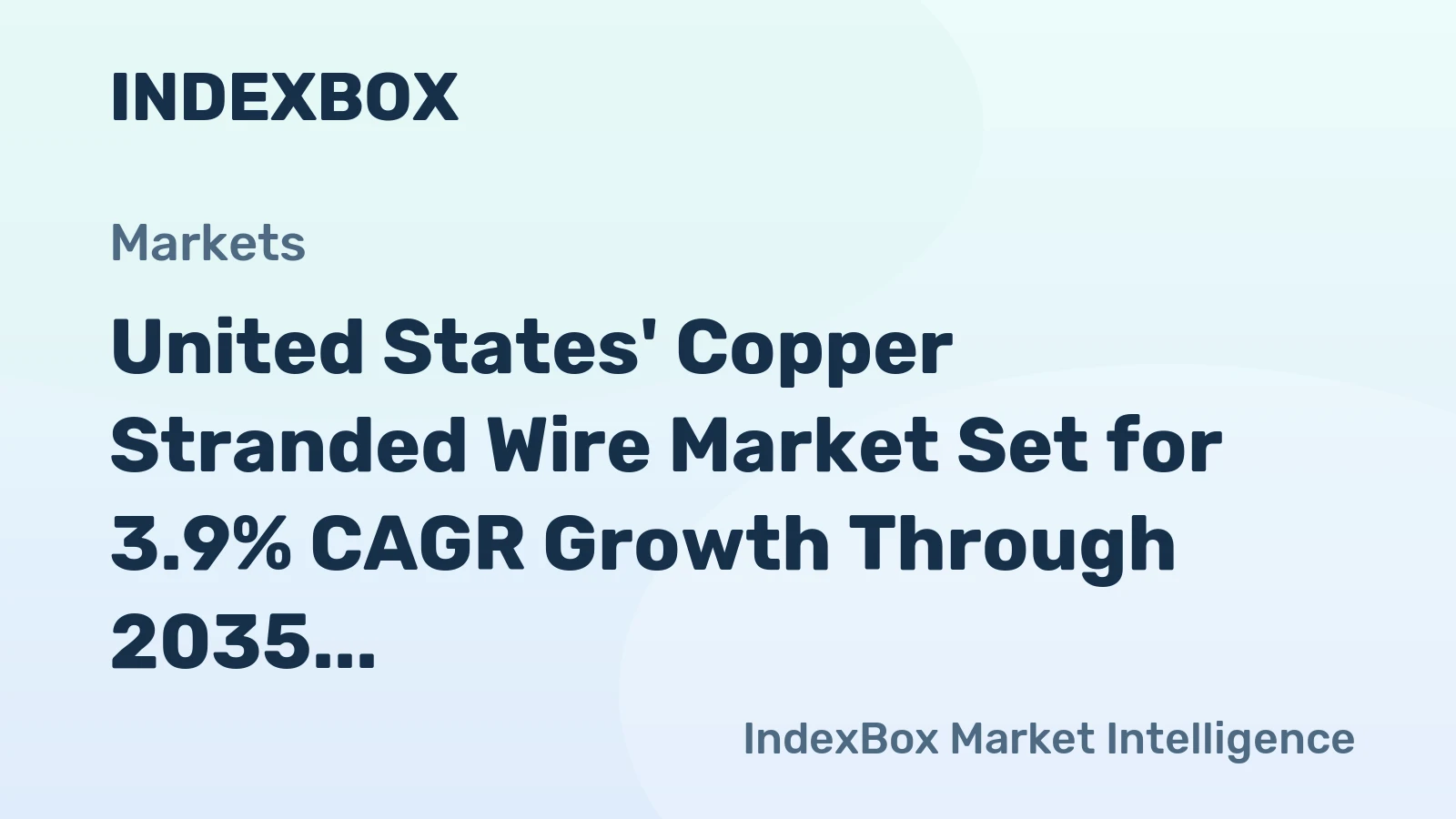 United States' Copper Stranded Wire Market Set for 3.9% CAGR Growth Through 2035