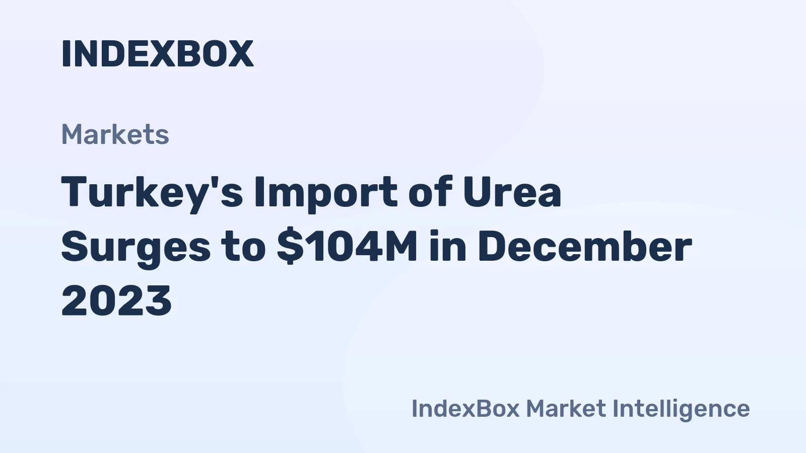 Turkey's Import of Urea Surges to $104M in December 2023